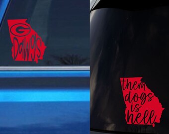 Georgia Bulldogs 3 Premium Vinyl Decal Licensed NCAA Set of 2 - Etsy