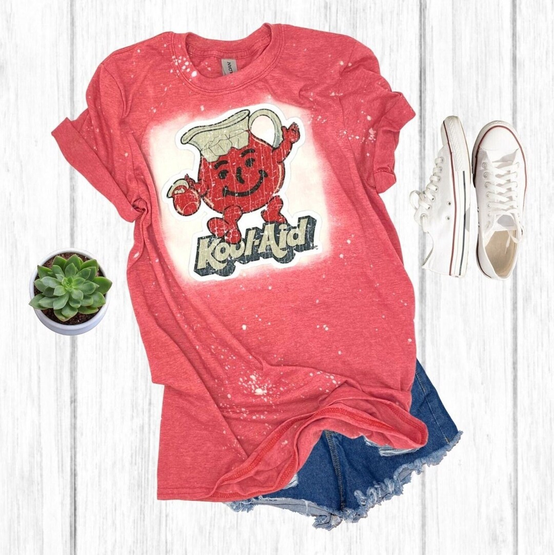 Kool Aid '84 Shirt Remake | Vintage Style Shirt | Bleached T-shirt ...