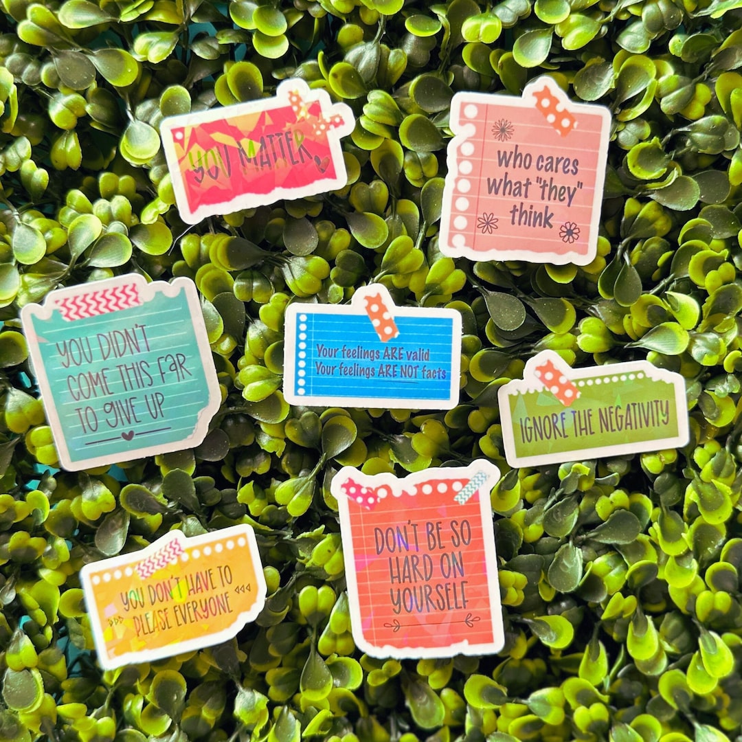 Mini Inspirational Sticky Note Set, Motivational Messages, Affirmation ...
