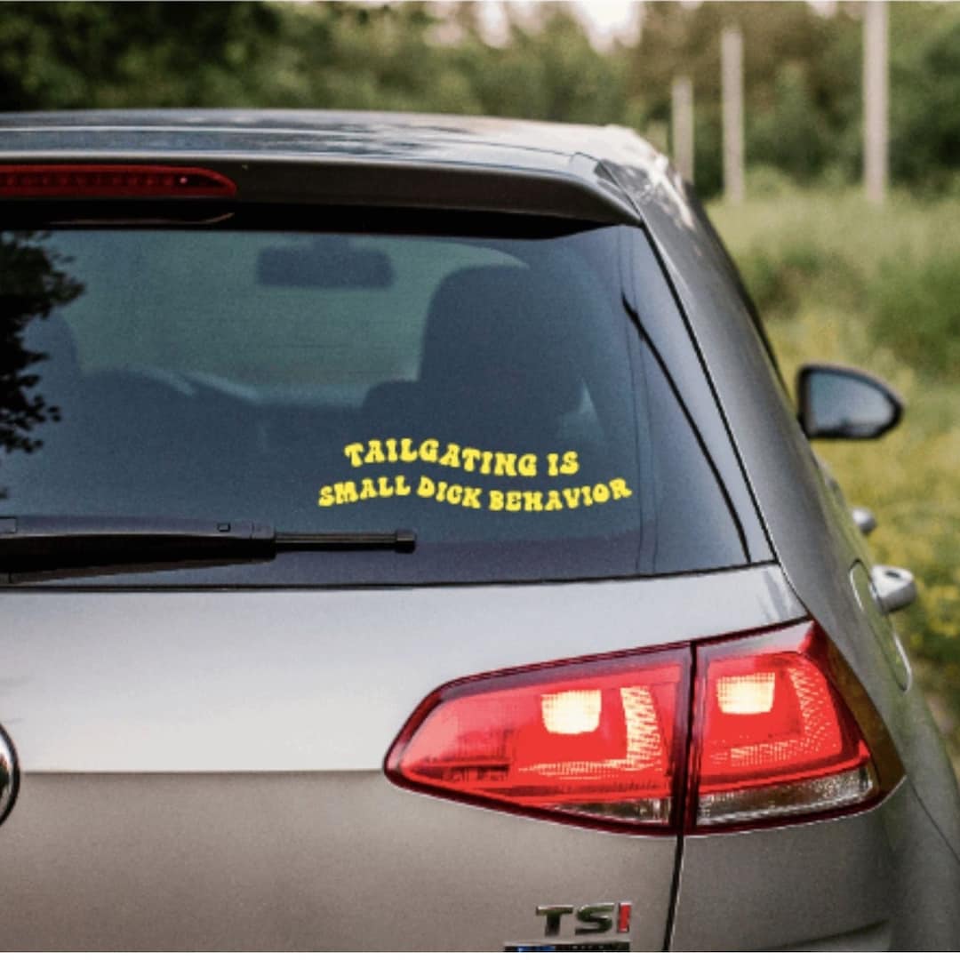 Tailgating Vinyl Decal, Funny Car Decal, Car Window Decal Sticker ...