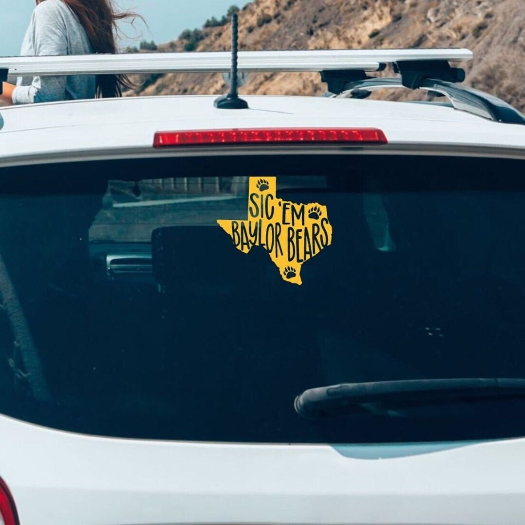 Sic Em Bears Car Decal, Sic Em Sticker - Etsy