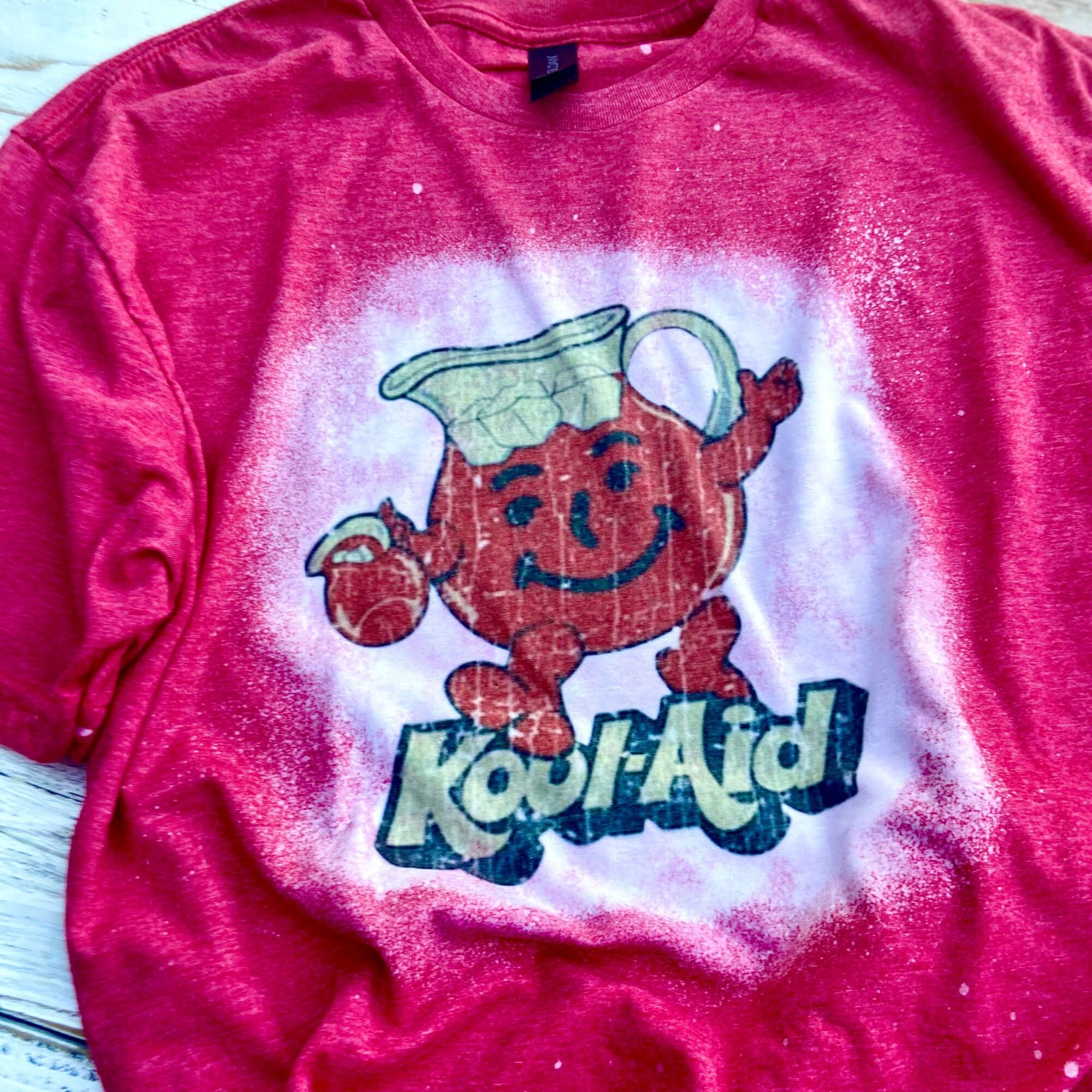 Kool Aid '84 Shirt Remake | Vintage Style Shirt | Bleached T-shirt ...