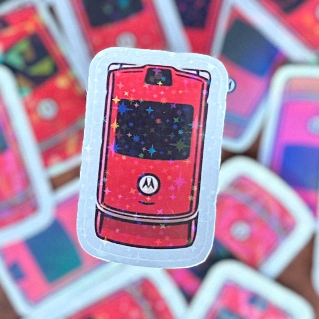 Hot Pink RAZR Flip Phone Sticker, Motorola Razor Cell Phone Sticker - Etsy