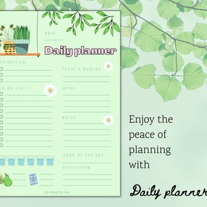Plant Planners | Daily Planner PDF| Action Planner | Priority Planner ...