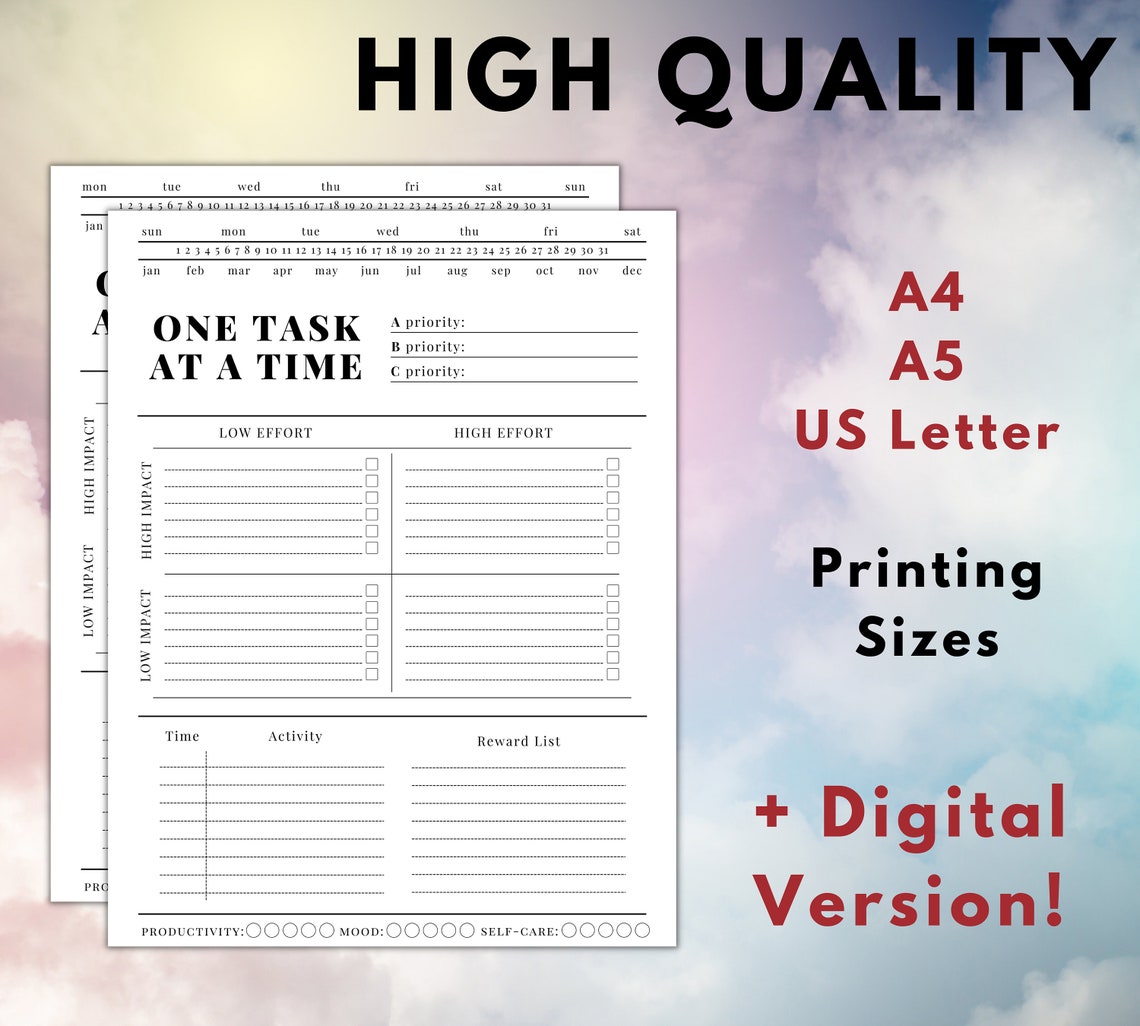 ADHD Priority Daily Planner | Priority Printable | Adult ADHD ...