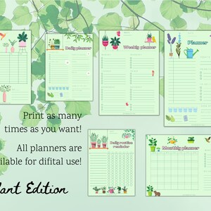 Plant Planners | Daily Planner PDF| Action Planner | Priority Planner ...