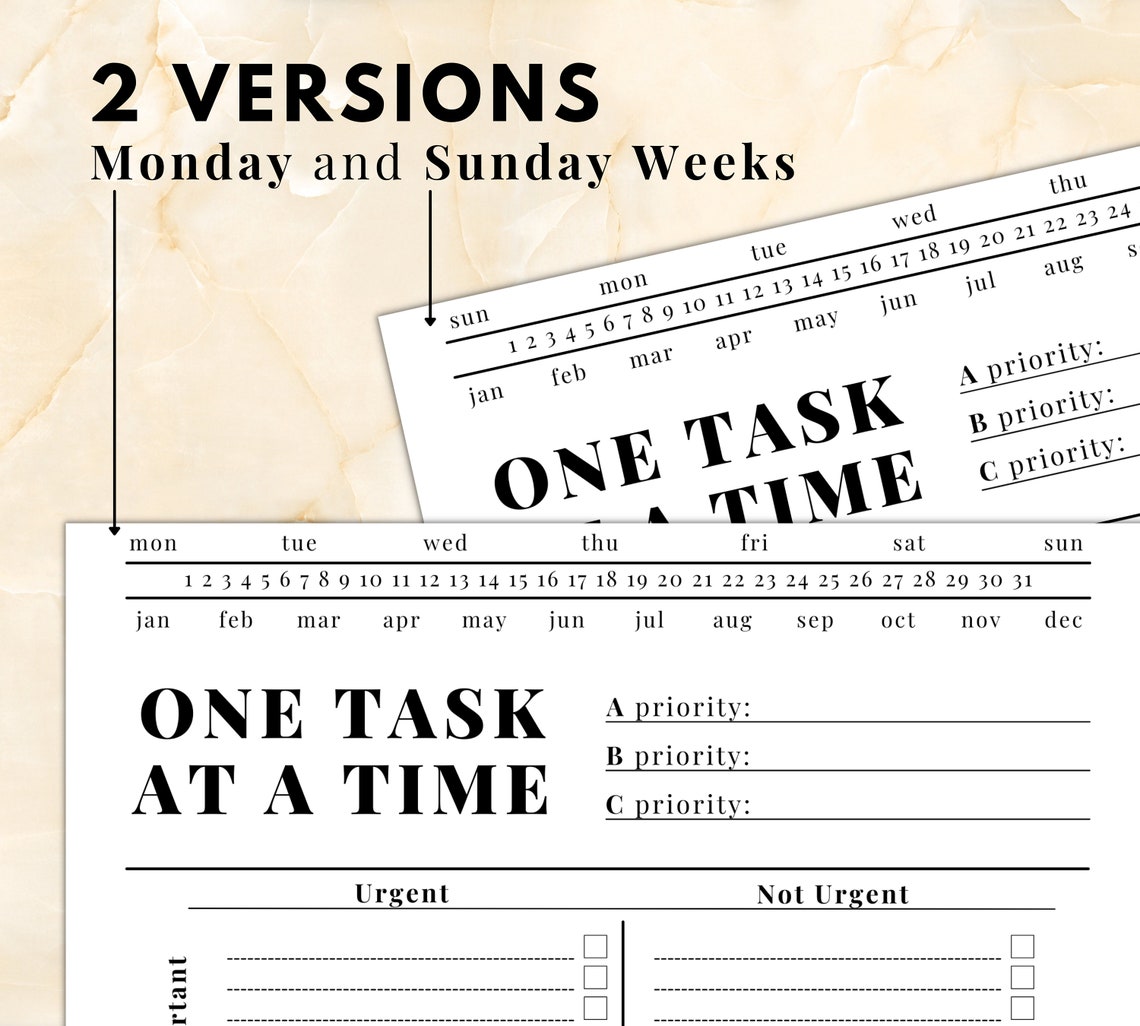 ADHD Daily Planner | Priority Square Printable | Adult ADHD ...