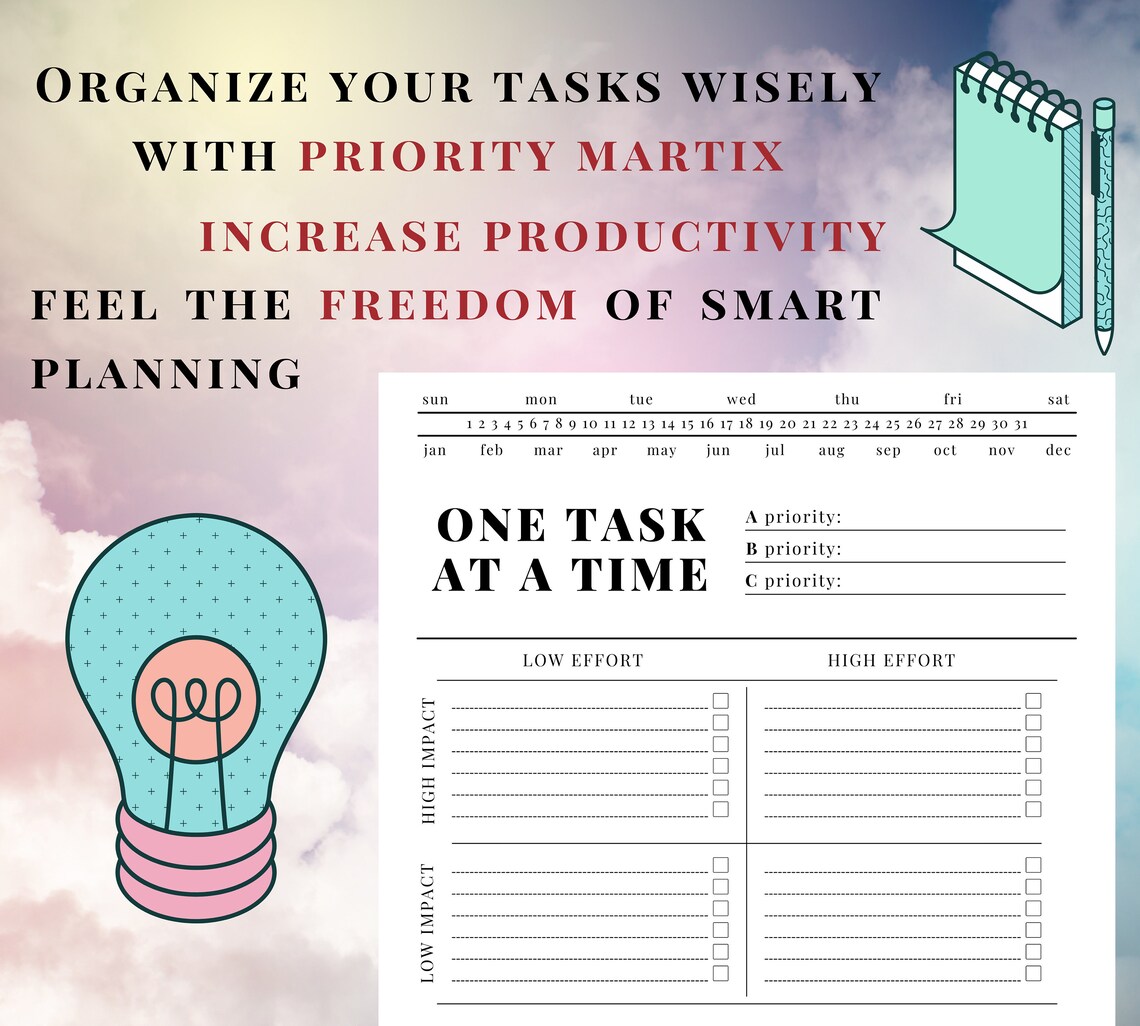 ADHD Priority Daily Planner | Priority Printable | Adult ADHD ...