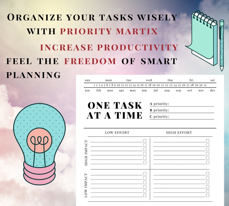 ADHD Priority Daily Planner | Priority Printable | Adult ADHD ...