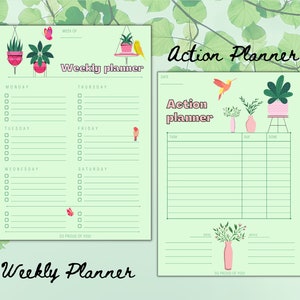 Plant Planners | Daily Planner PDF| Action Planner | Priority Planner ...