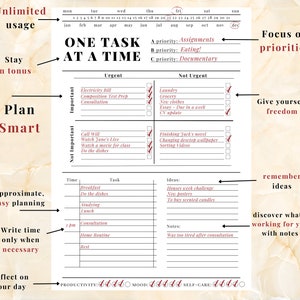 ADHD Daily Planner | Priority Square Printable | Adult ADHD ...
