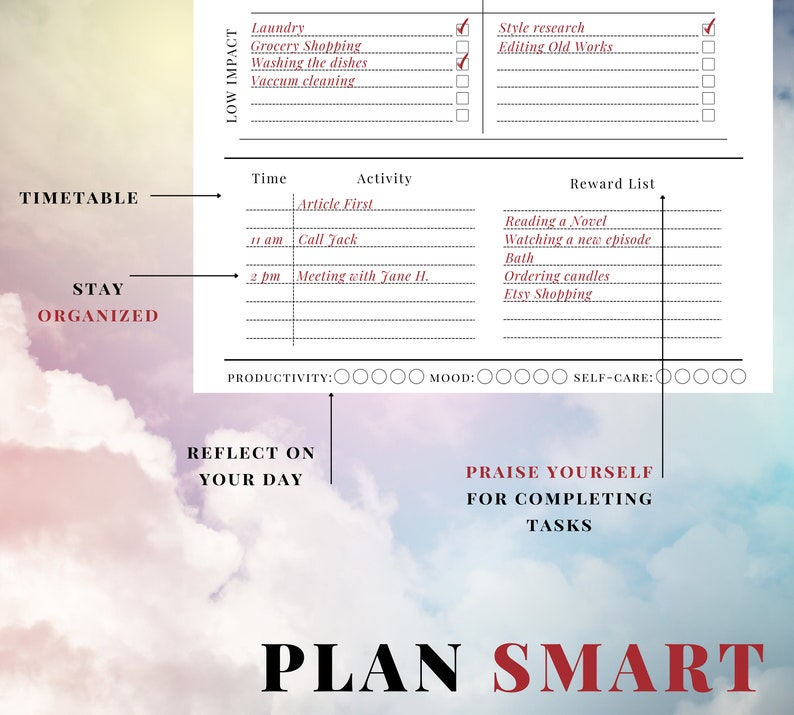 ADHD Priority Daily Planner | Priority Printable | Adult ADHD ...