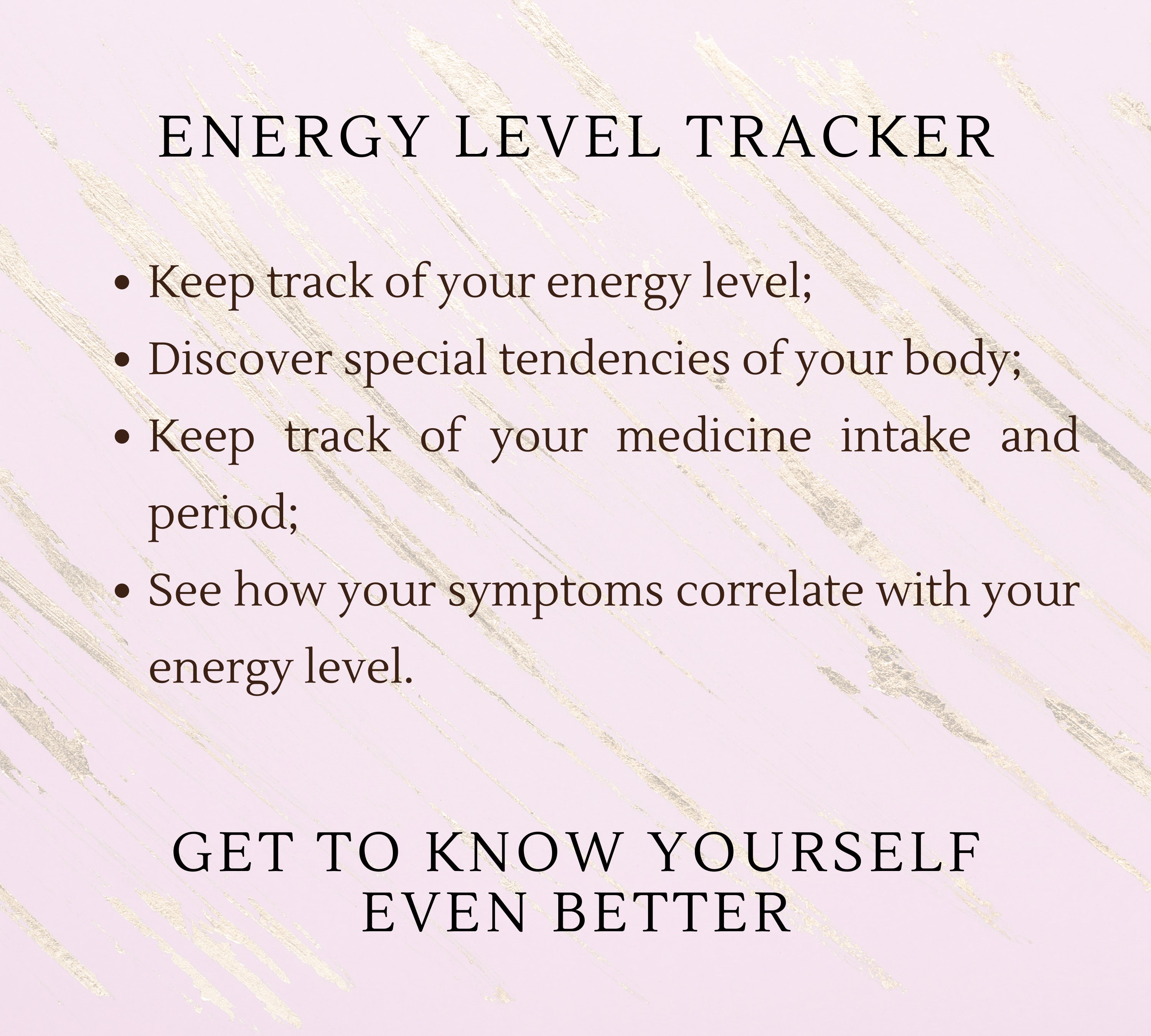 Energy Level Monthly Tracker | Printable Energy Tracker | Symptoms ...
