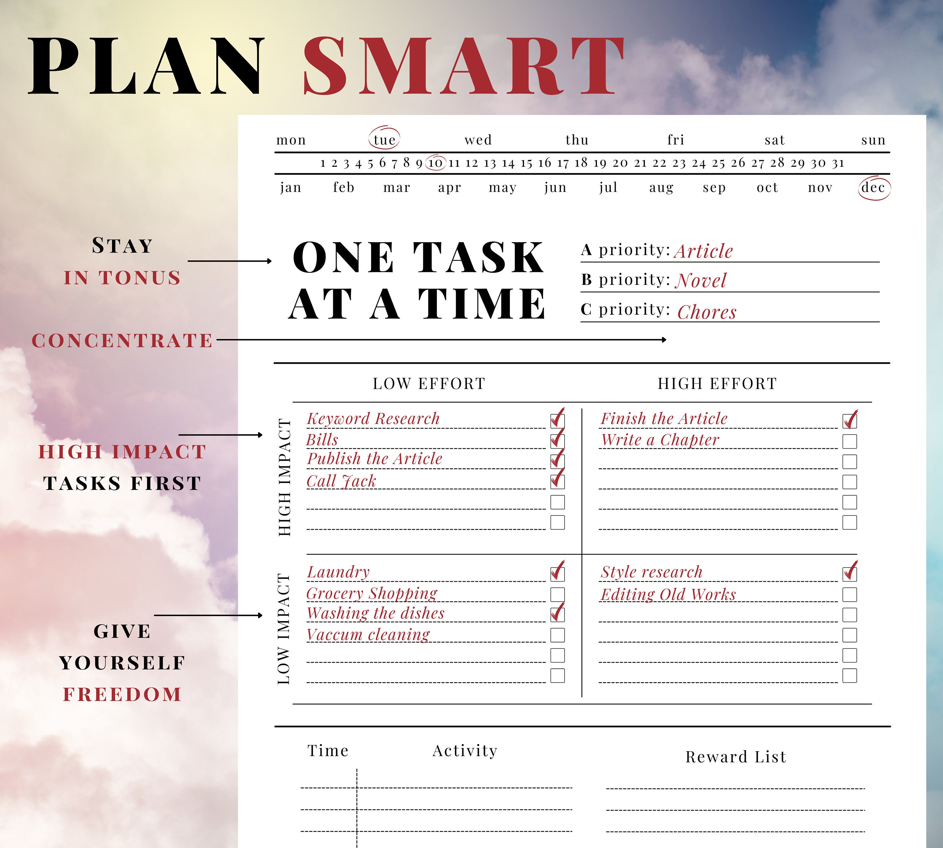 ADHD Priority Daily Planner | Priority Printable | Adult ADHD ...