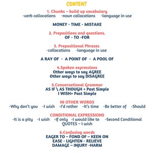 Learn English Bundle PDF Idioms, Vocabulary, Grammar Visual Printable ...