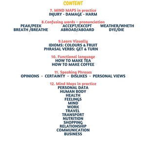 Learn English Bundle PDF Idioms, Vocabulary, Grammar Visual Printable ...