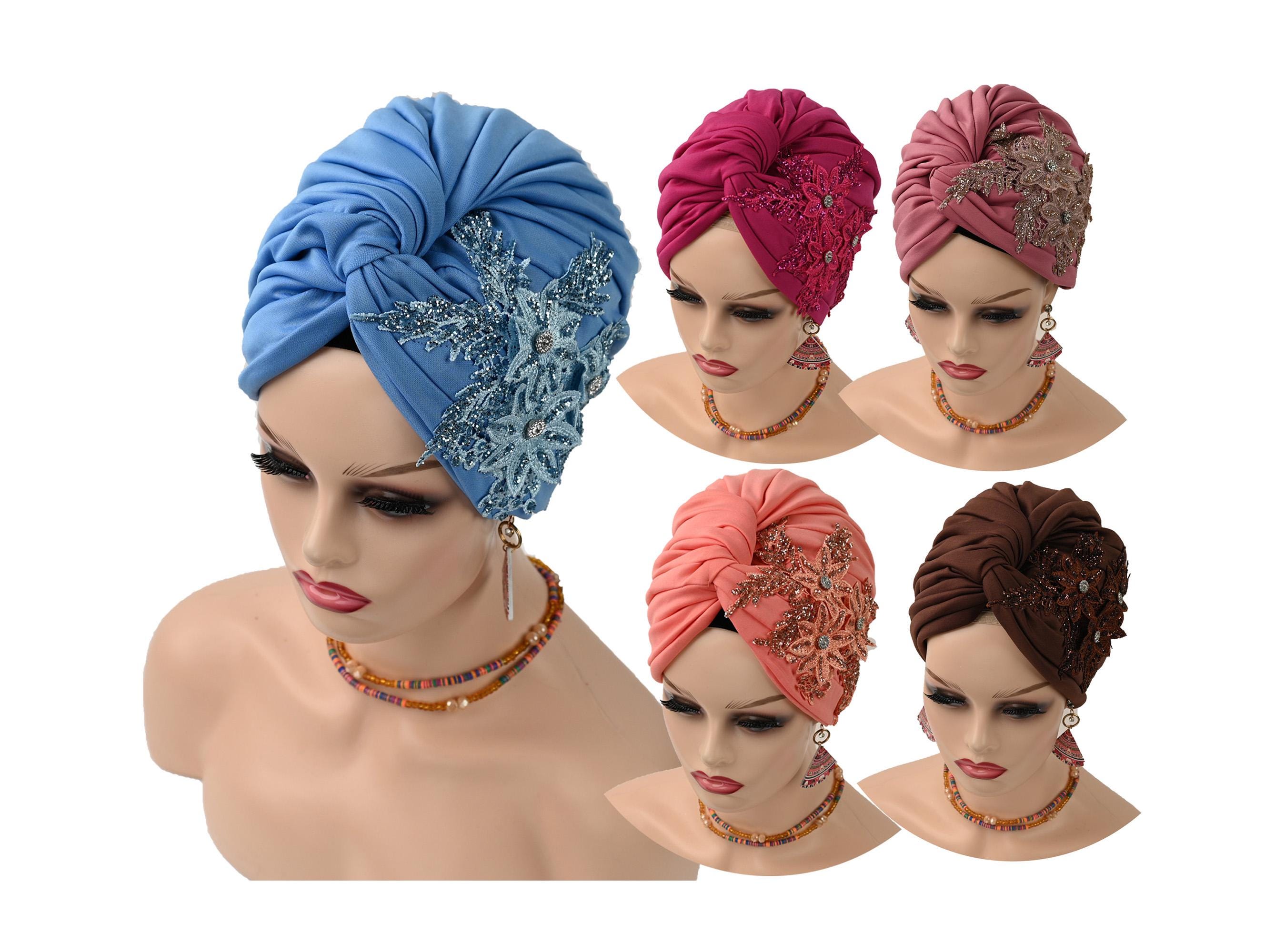 PRE-TIED LUXURY Turban Wedding Instant Turban Headwrap Women Party Wear ...