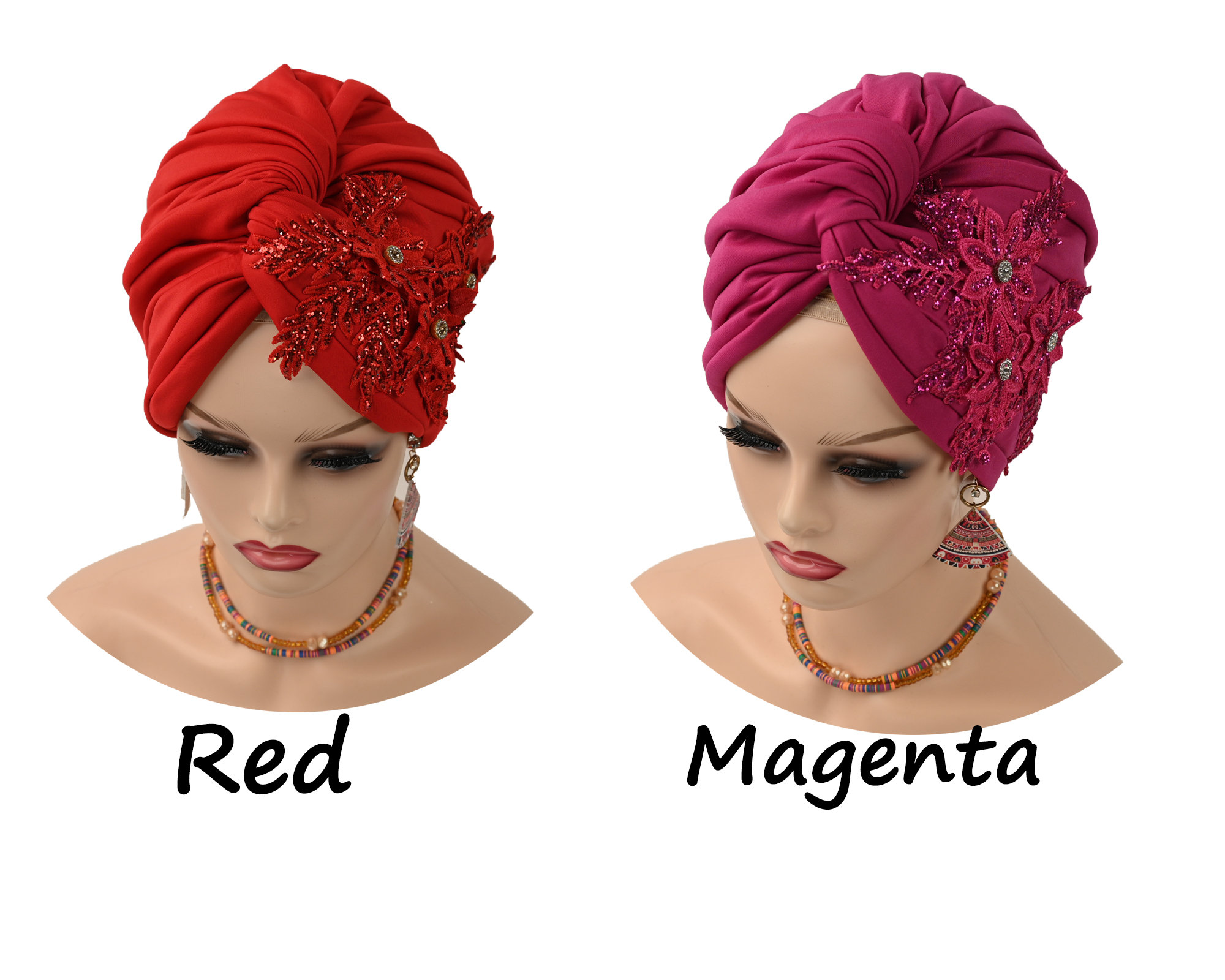 PRE-TIED LUXURY Turban Wedding Instant Turban Headwrap Women Party Wear ...