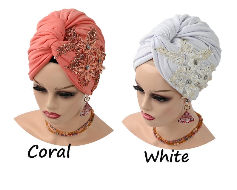 PRE-TIED LUXURY Turban Wedding Instant Turban Headwrap Women Party Wear ...