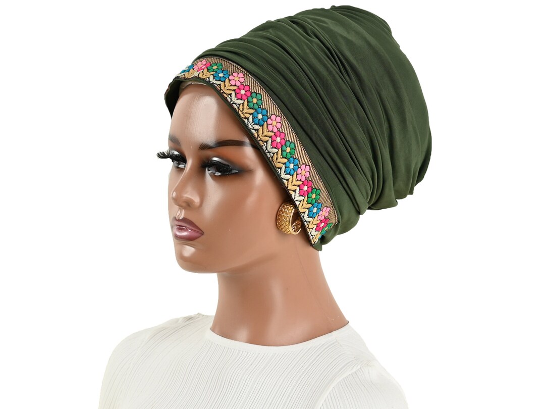 ELEGANT Limited Edition PRE-TIED Luxury Turbans With Appliqué Wedding ...