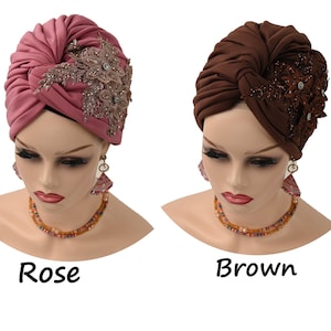 PRE-TIED LUXURY Turban Wedding Instant Turban Headwrap Women Party Wear ...