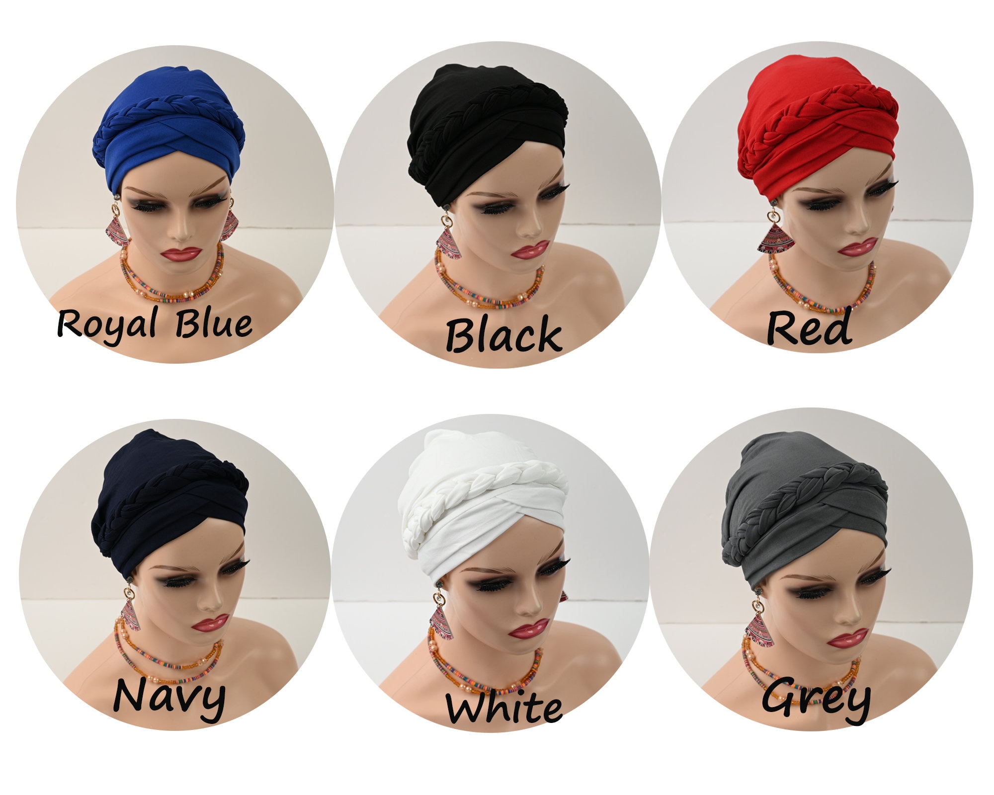 CHEMO Caps Pre-tied BRAIDED Cancer Beanies Chemo Headwear Cancer Caps ...