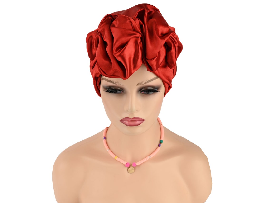 SATIN LINED WIRE Turban, Elegant Women Turban, Fashion Turban, Hijab ...