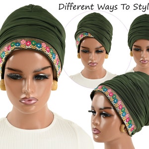 ELEGANT Limited Edition PRE-TIED Luxury Turbans With Appliqué Wedding ...