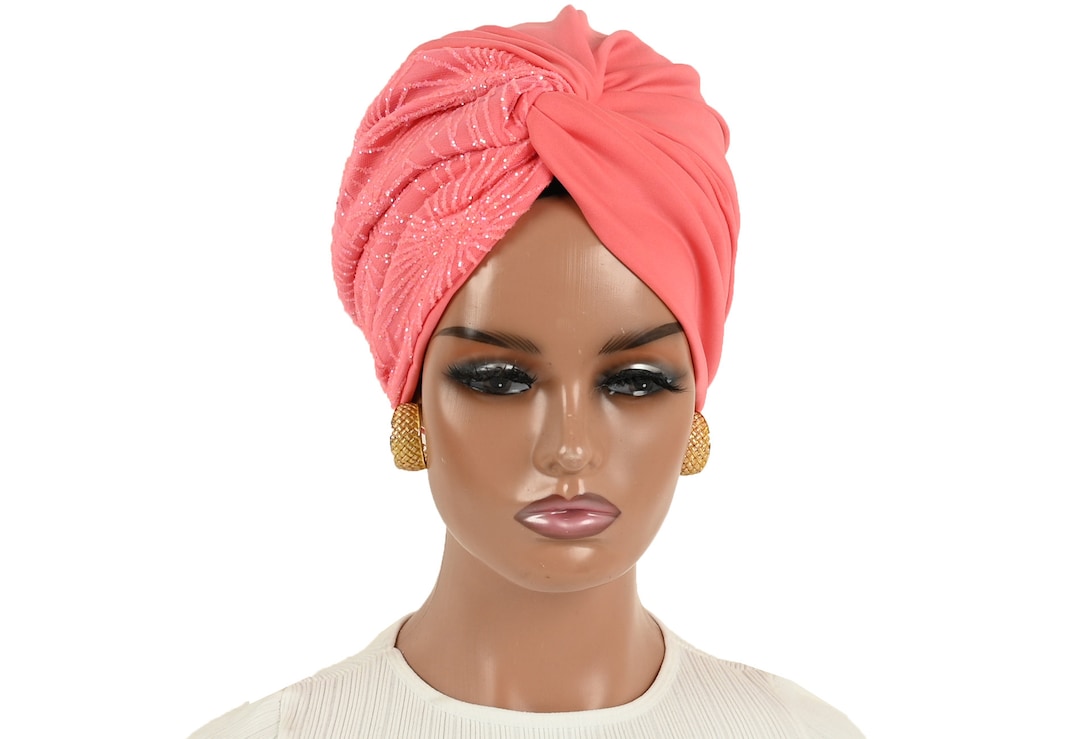LUXURY INSTANT Pre-tied Turban for Women Retro Hat Wedding Gift for Her ...