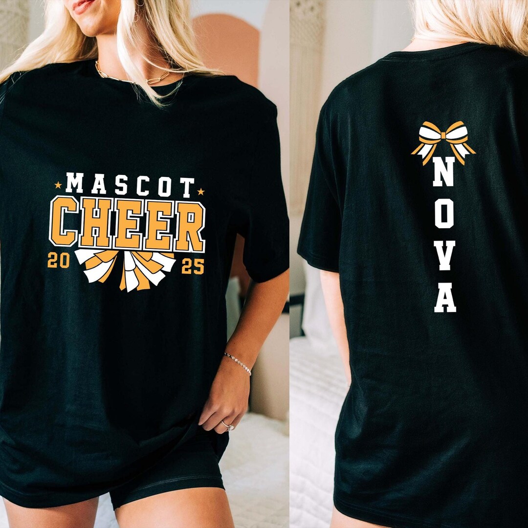 Custom Cheer Team Mascot T-shirt: Personalized Cheerleader Gift - Etsy