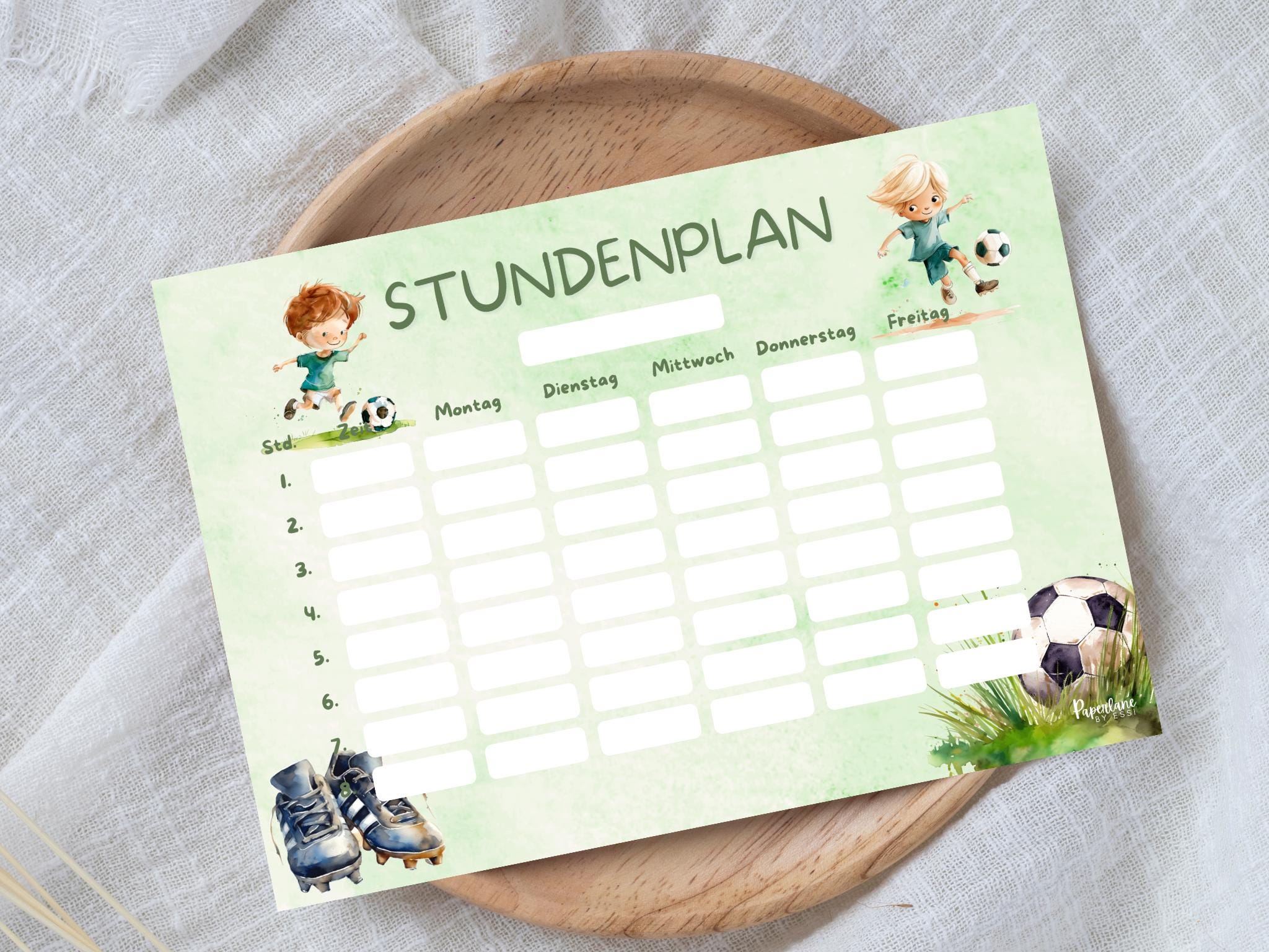 Digital Football Timetable Boy Instant Download PDF A4, Kicker Weekly ...