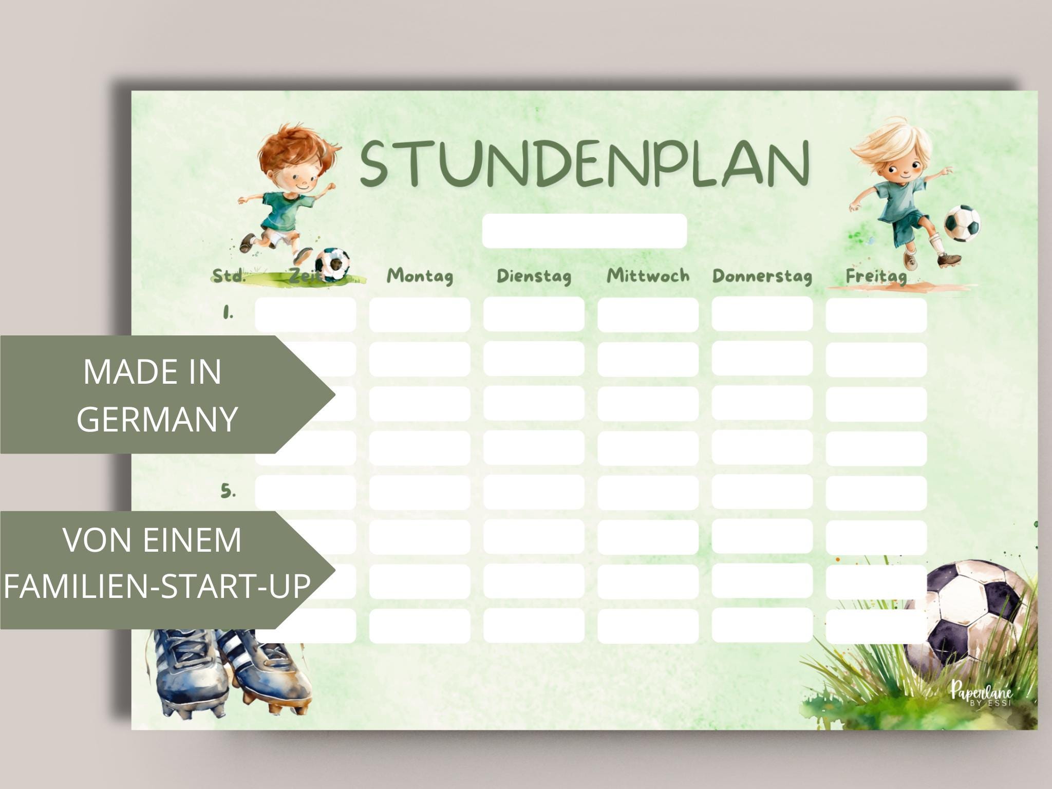 Digital Football Timetable Boy Instant Download PDF A4, Kicker Weekly ...