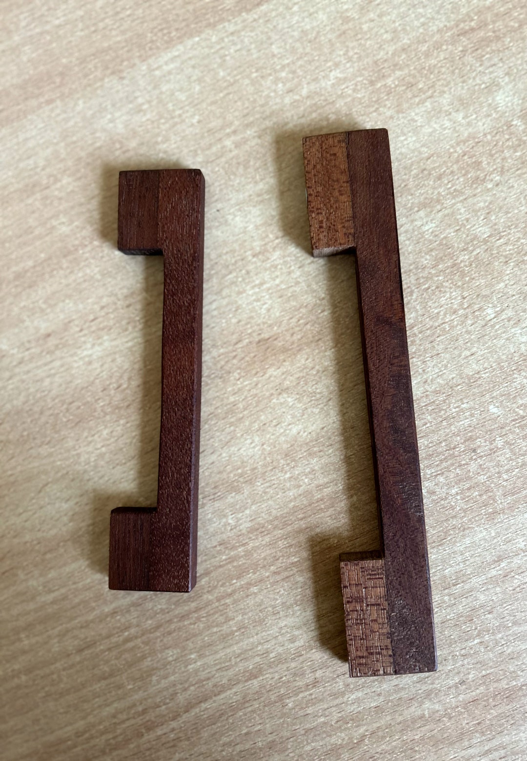 Teak Wood Furniture Handle: Minimalist Style, Handmade - Etsy