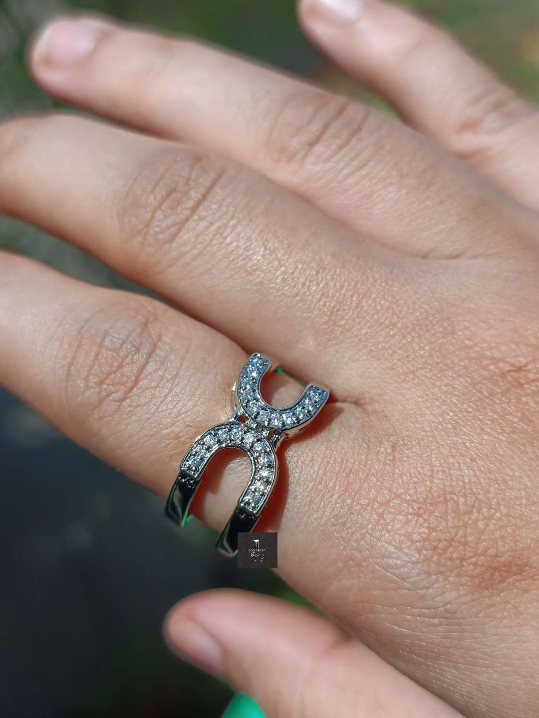 Moissanite Diamond Enhancer Ring Guard, 14K Gold Over Silver, Enhancer ...