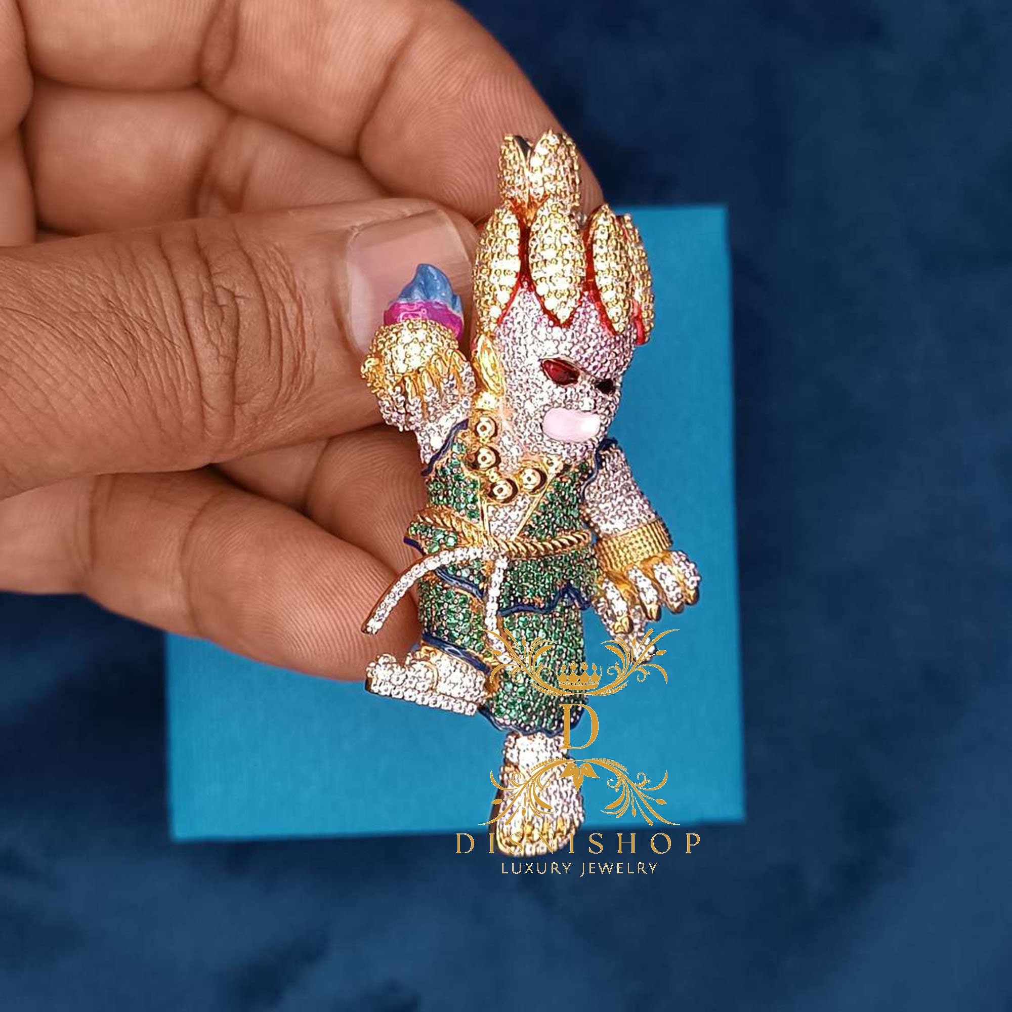 Street Fighter Warrior Akuma Character Pendant, Iced Out Charm Akuma ...