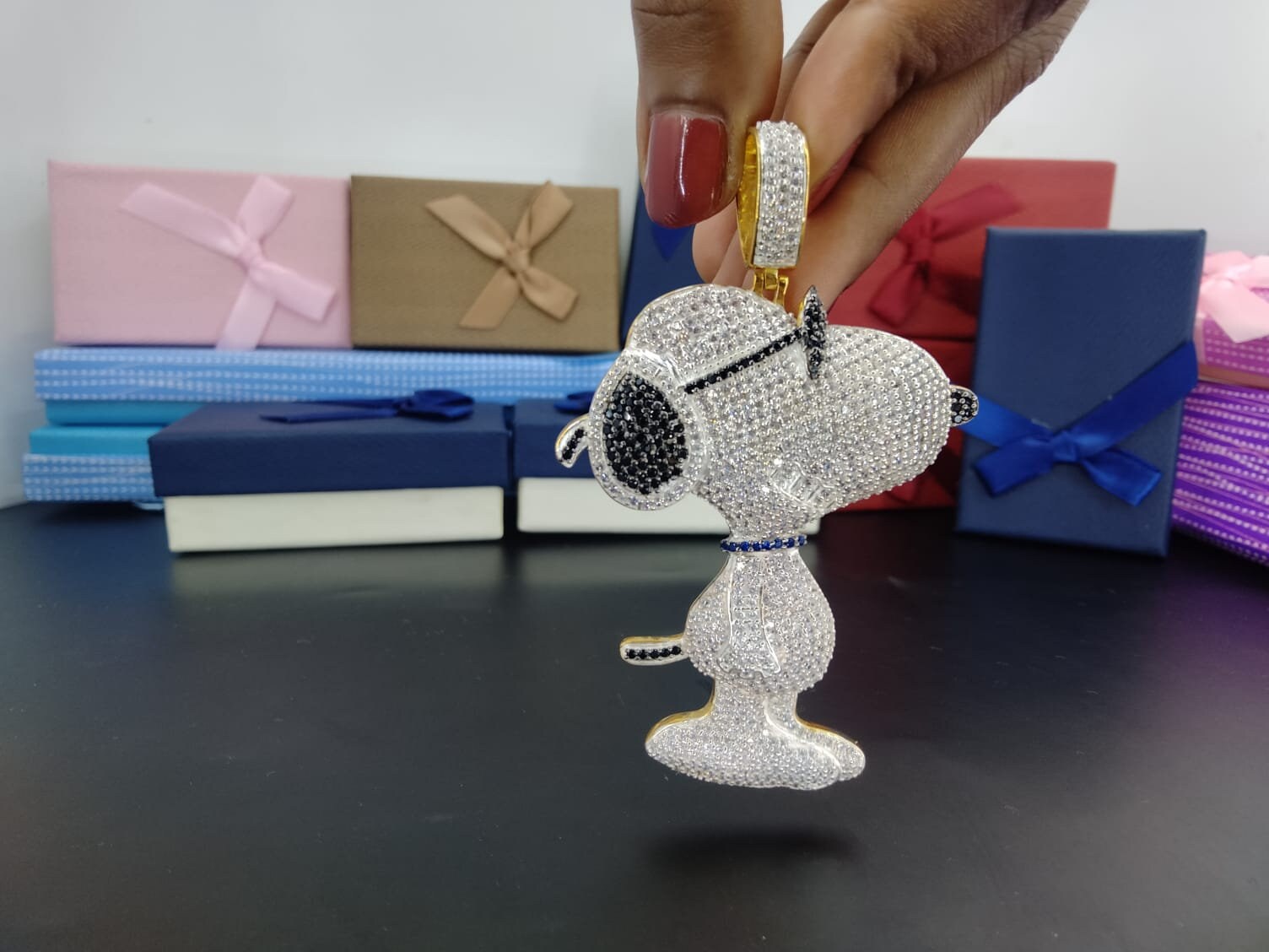 Snoopy Cartoon Pendant Diamond Halloween Pendant - Etsy