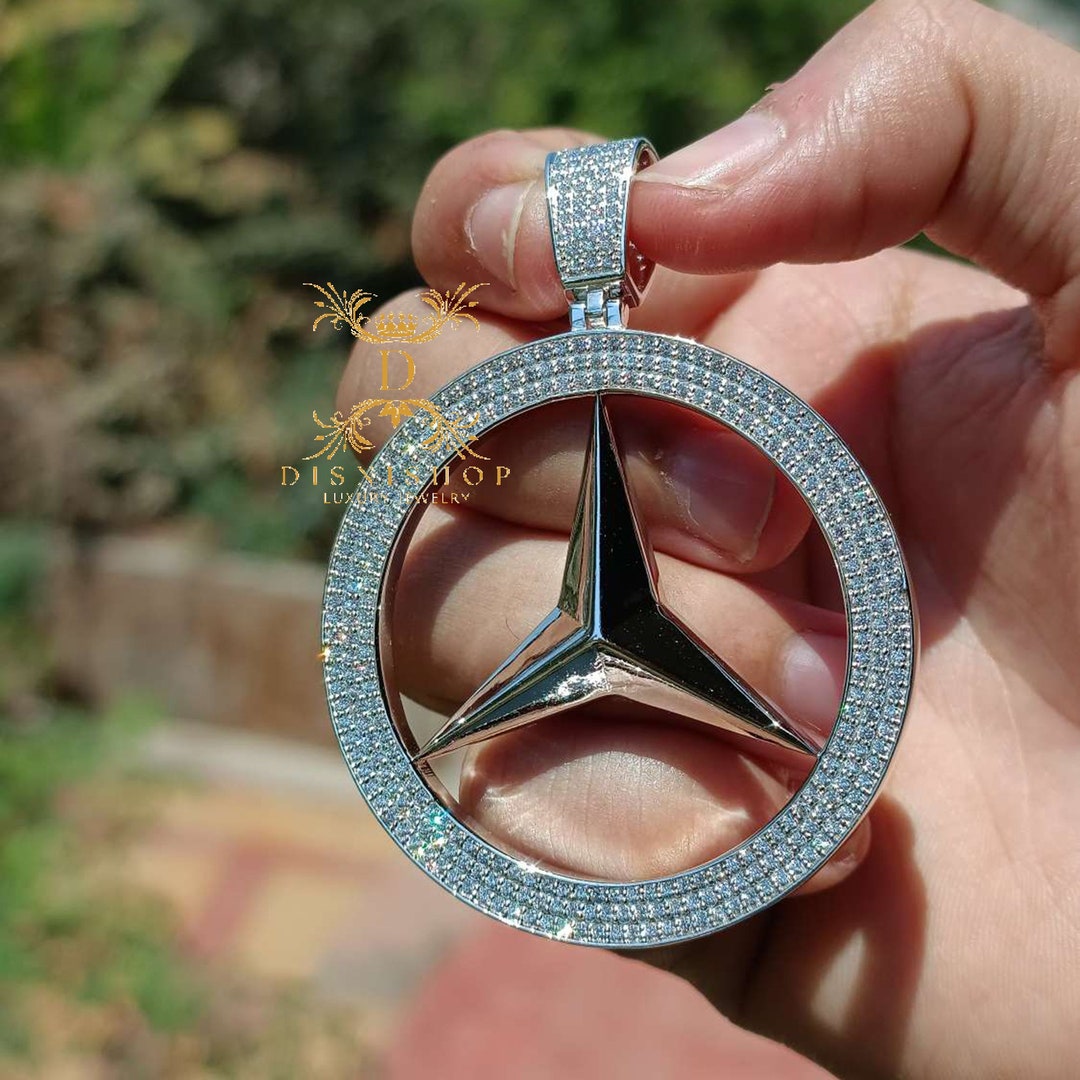 Big Mercedes Benz Logo Pendant - Etsy