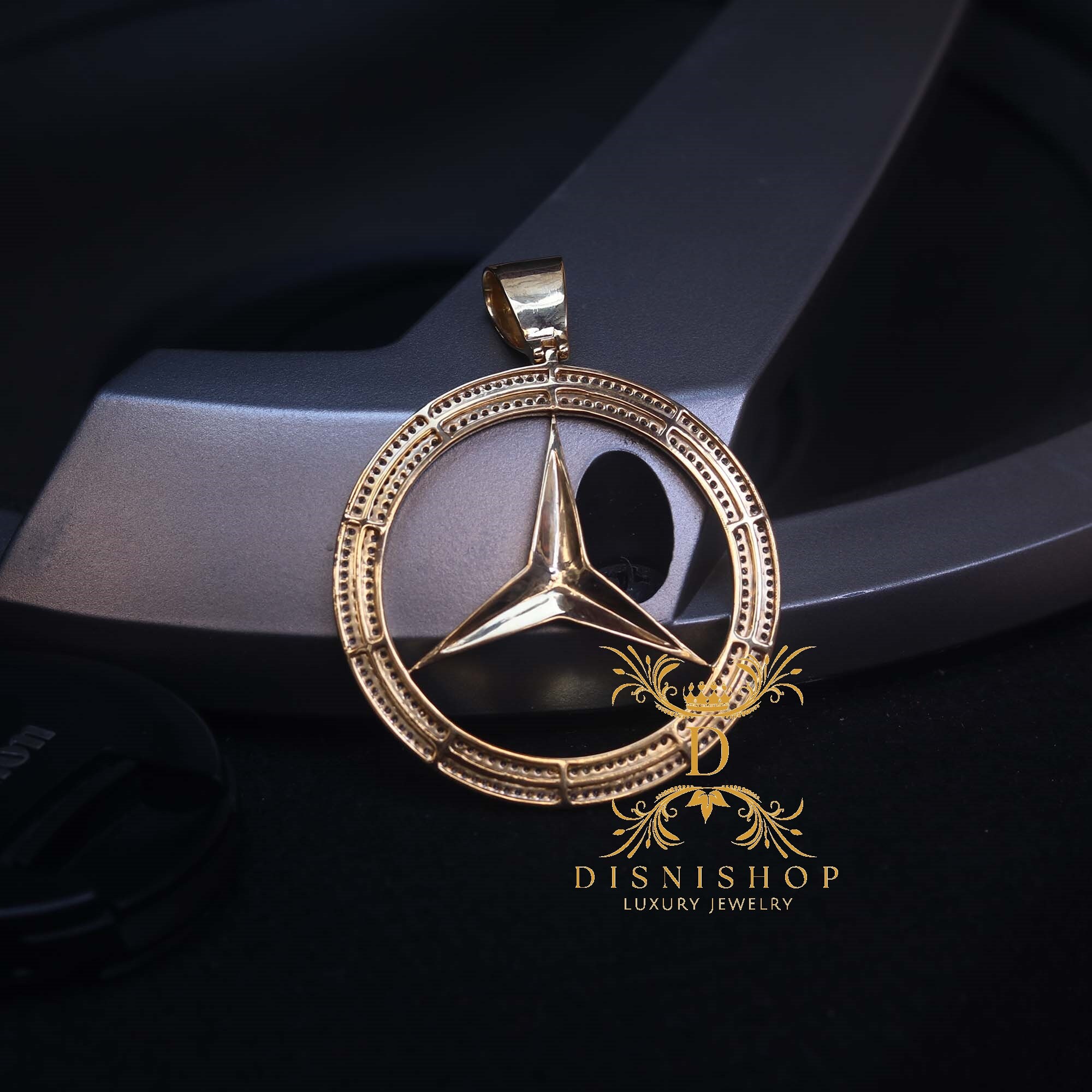 1.21 Ct Diamond Mercedes Benz Logo Pendant - Etsy