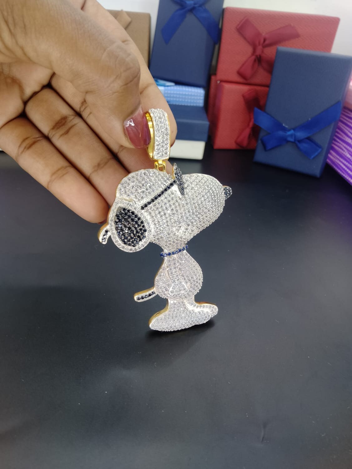 Snoopy Cartoon Pendant Diamond Halloween Pendant - Etsy