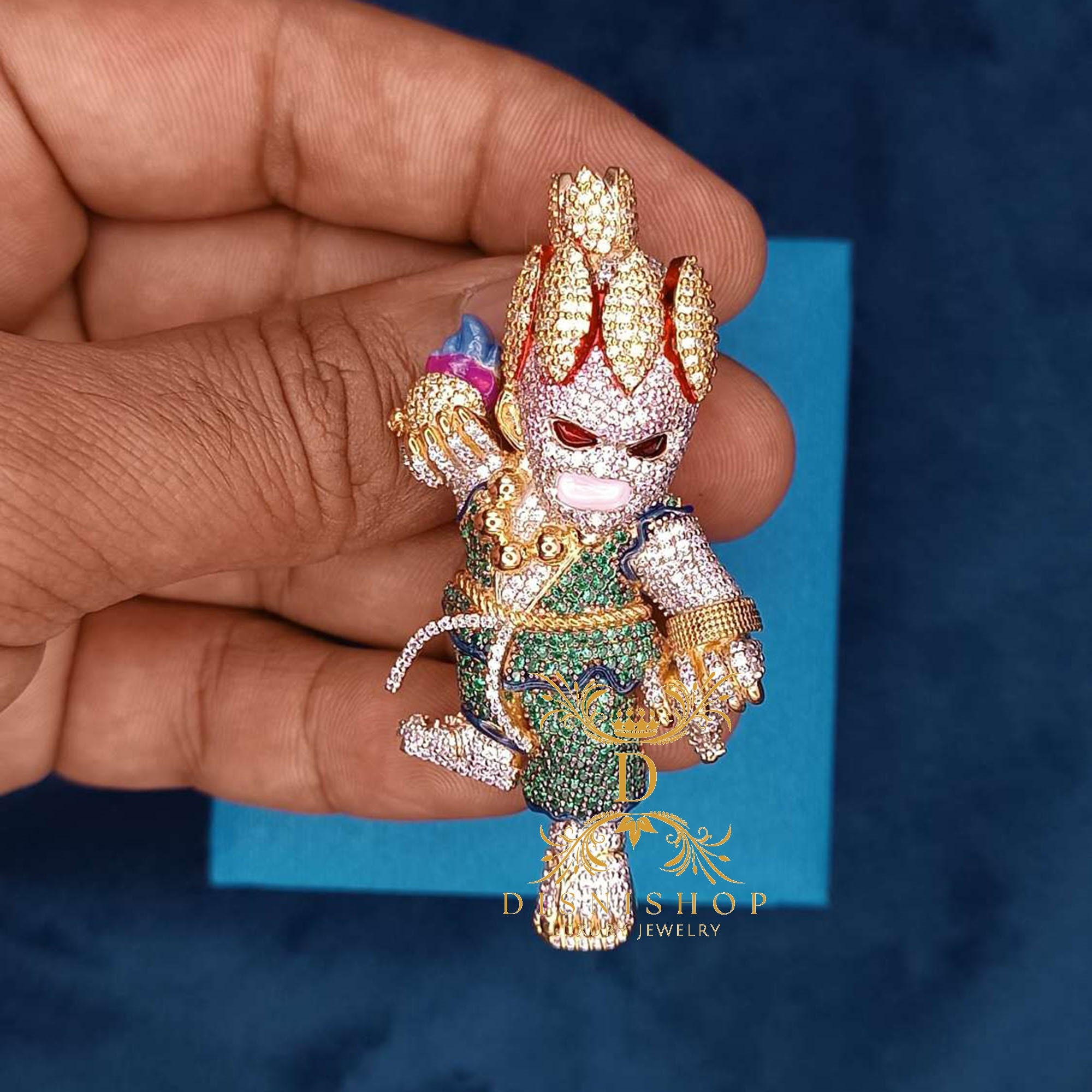 Street Fighter Warrior Akuma Character Pendant, Iced Out Charm Akuma ...