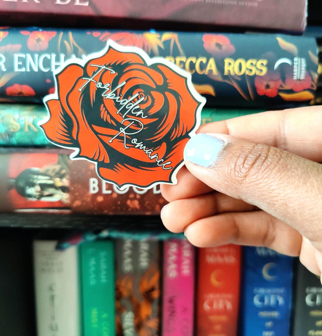 Forbidden Romance Trope Sticker, Bookish Kindle Stickers, Water Bottle ...