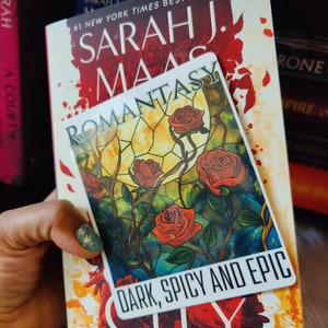 Romantasy Reader, Large Laminated Bookmarks Book Lover Gifts for ...