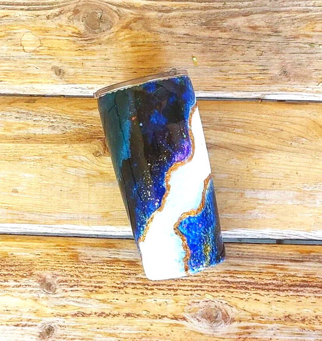 Geode Tumblers, 18.5 Oz Insulated Glitter Travel Mug, Crystal Lover ...