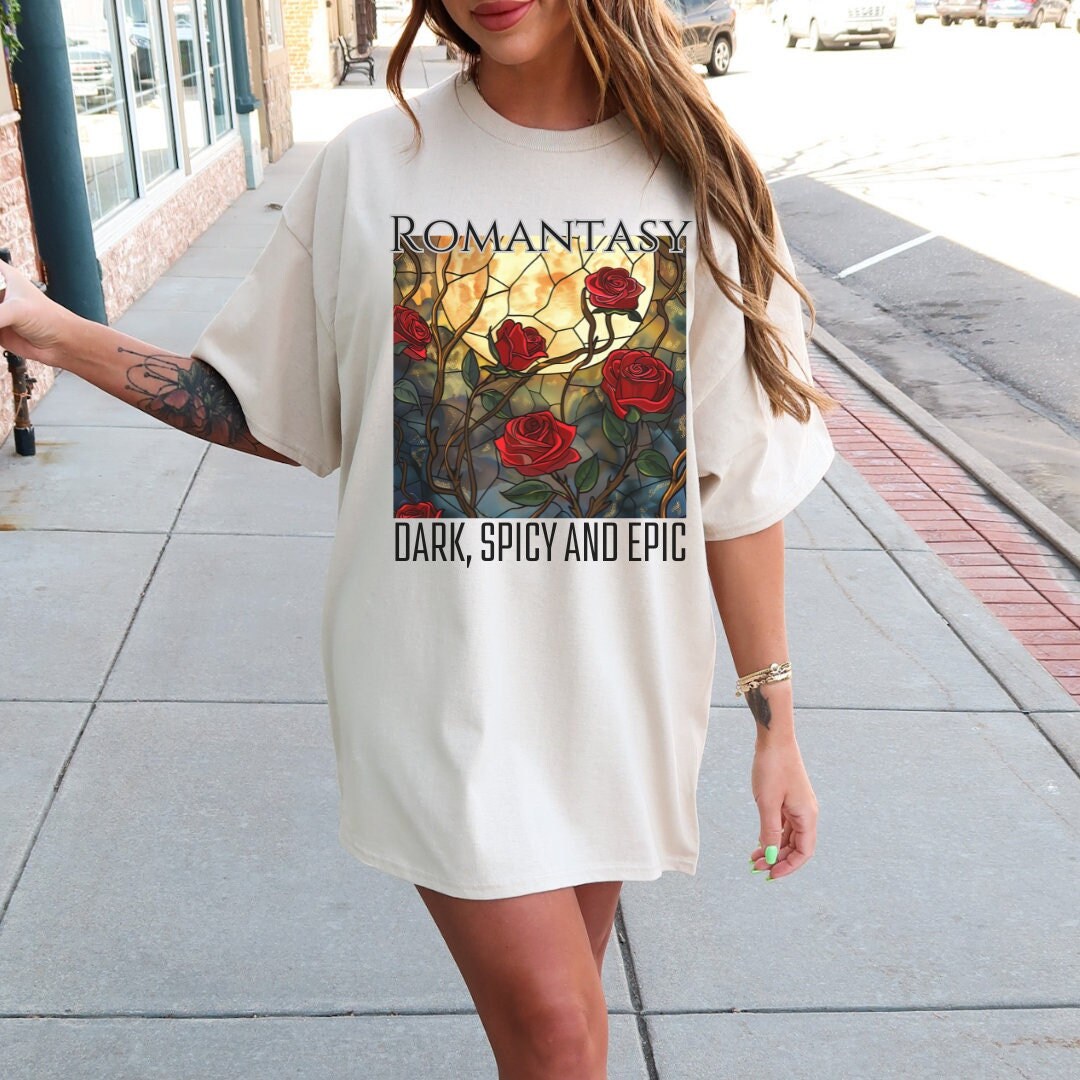Romantasy Book Lovers Shirt, Bookish Gifts for Romance Readers, Dark ...