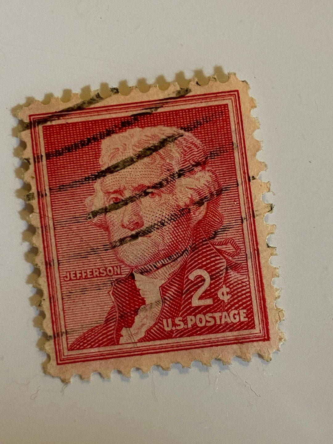 Rare Vintage Jefferson 2 Cent Stamp - Etsy