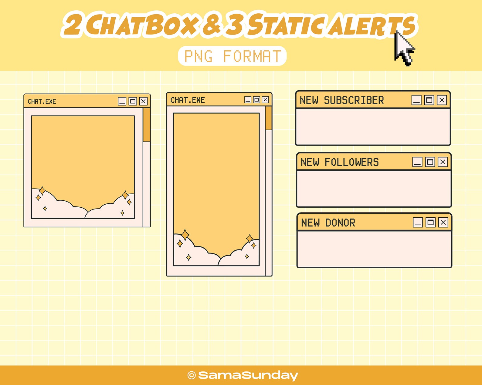 Stream Overlay Package Twitch, Yellow Twitch Stream Package,yellow ...