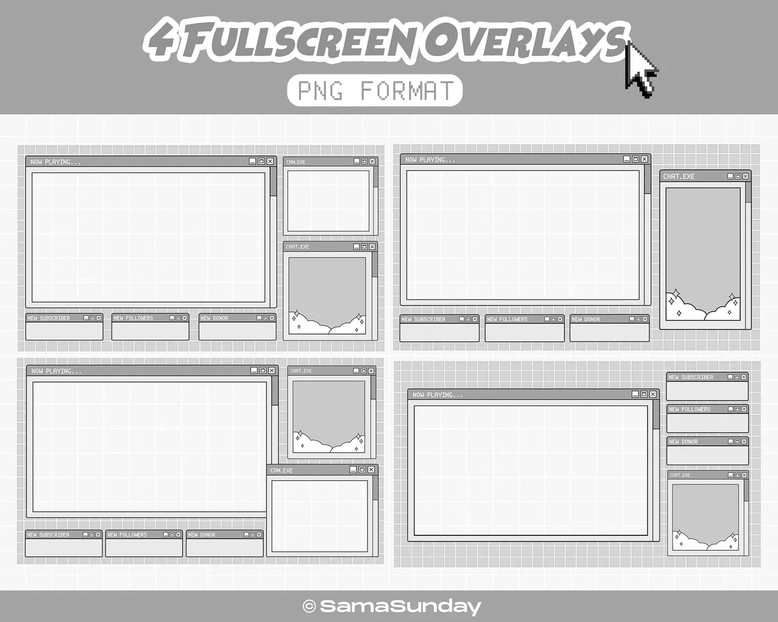 Stream Overlay Package Twitch, Twitch Stream Package, Ash Gray Overlay ...