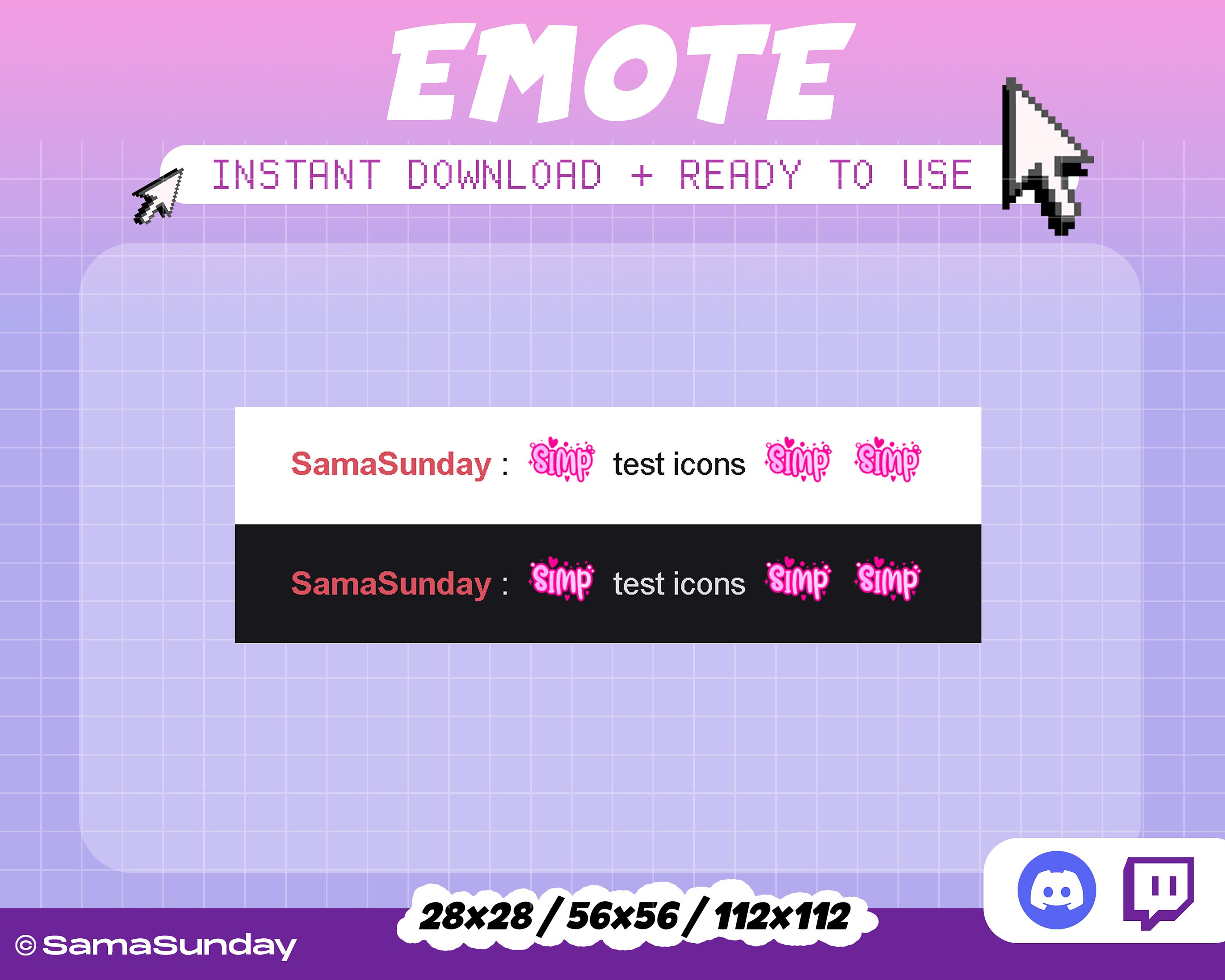 SIMP Emote, Twitch Emote, Discord Emote, Youtube Emote, Streamer Emote ...