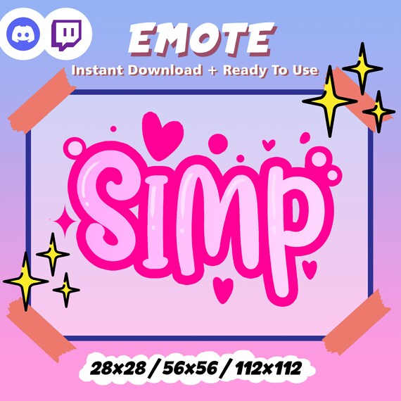 SIMP Emote Twitch Emote Discord Emote Youtube Emote | Etsy Australia