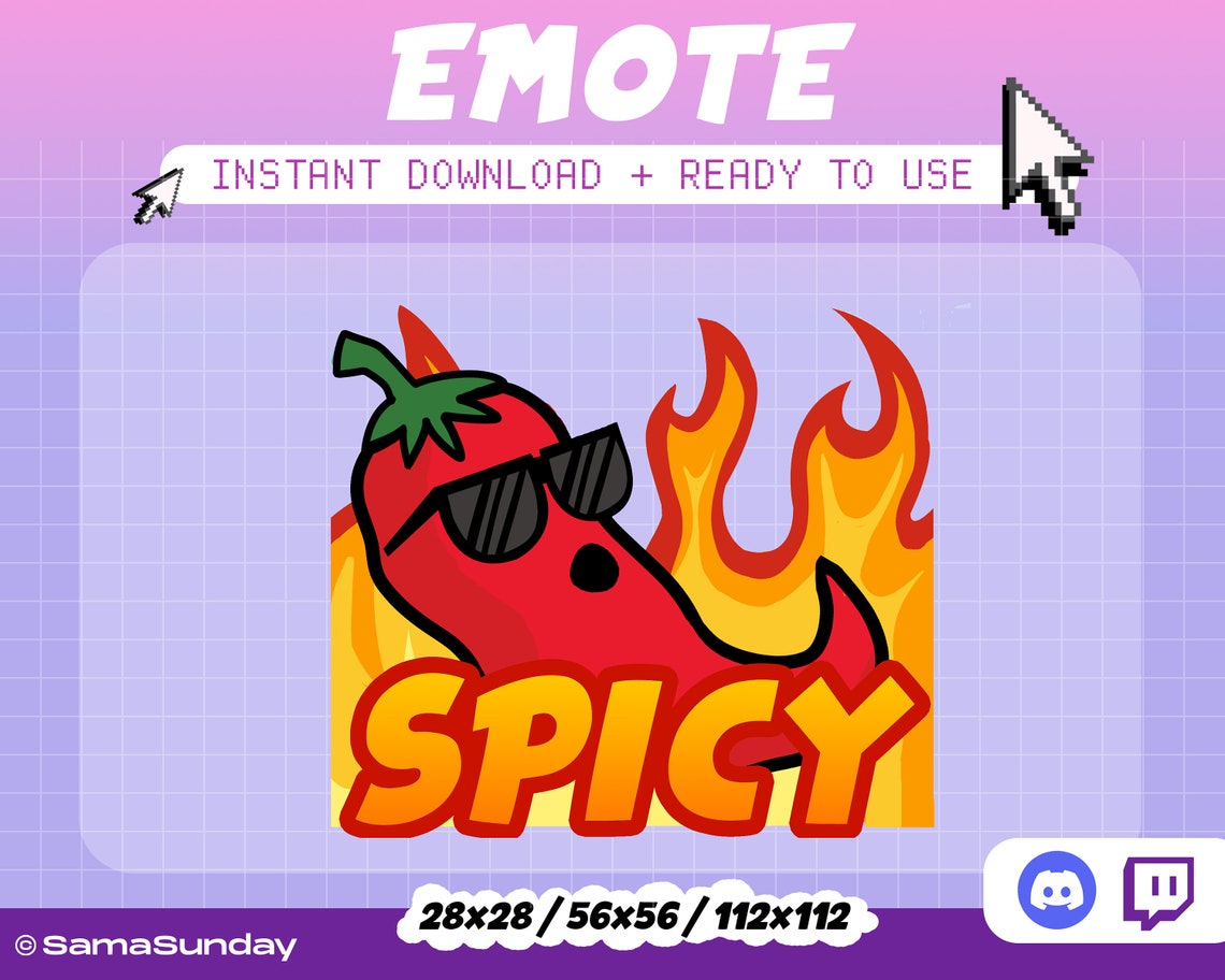 Spicy Emote Twitch Emote Discord Emote Youtube Emote - Etsy Canada